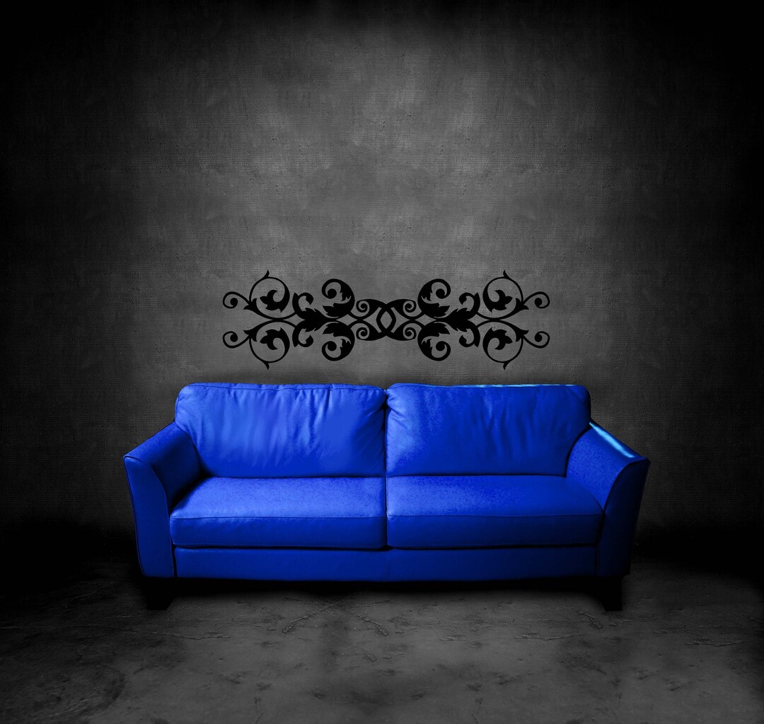 Horizontal Wall Art, French Artwork, Swirls Wall Decor, Vertical Wall ...