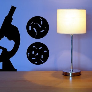 Microscope and Petri Dishes, Petri Dish Artwork, Science Decor ...