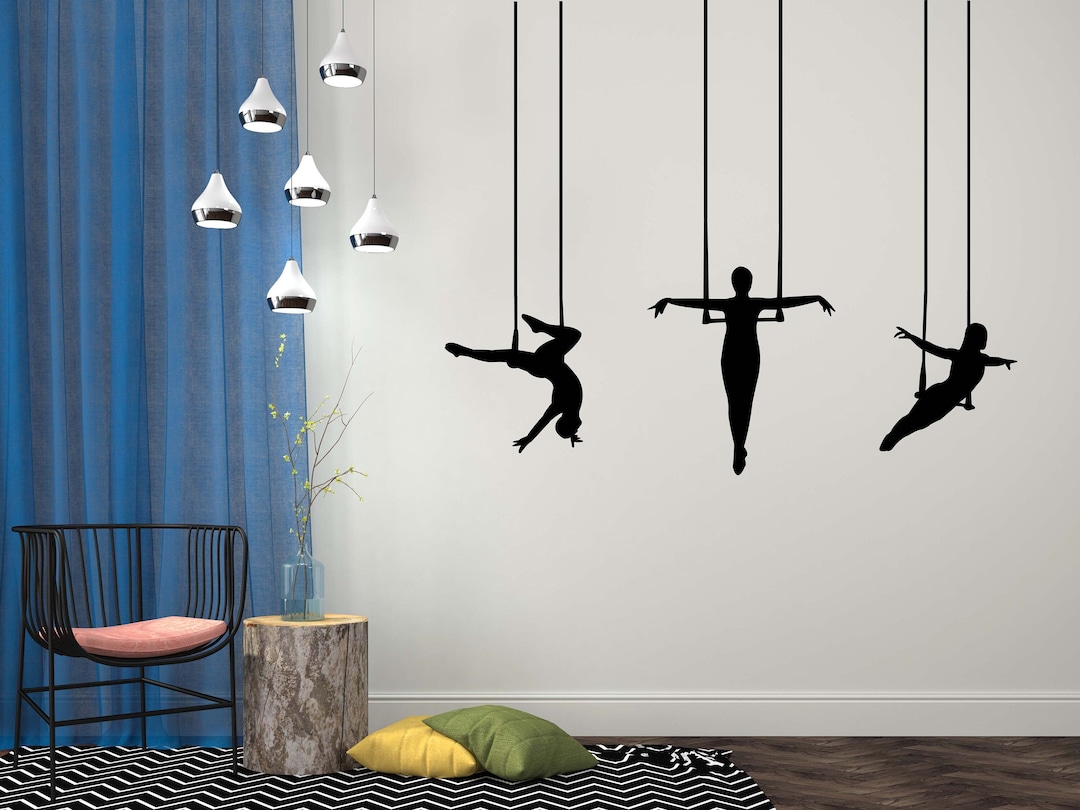 Trapeze Artist Wall Decal, Circus Wall Decor, Trapeze Art, Cirque Du ...