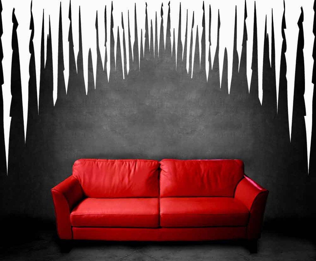 Icicle Decal, Winter Wall Decor, Frozen Window Design, Ice Cave Wall ...