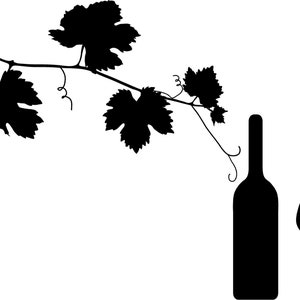 Grape Vine Decor Wine Decal Wine Glasses Kitchen Decor - Etsy