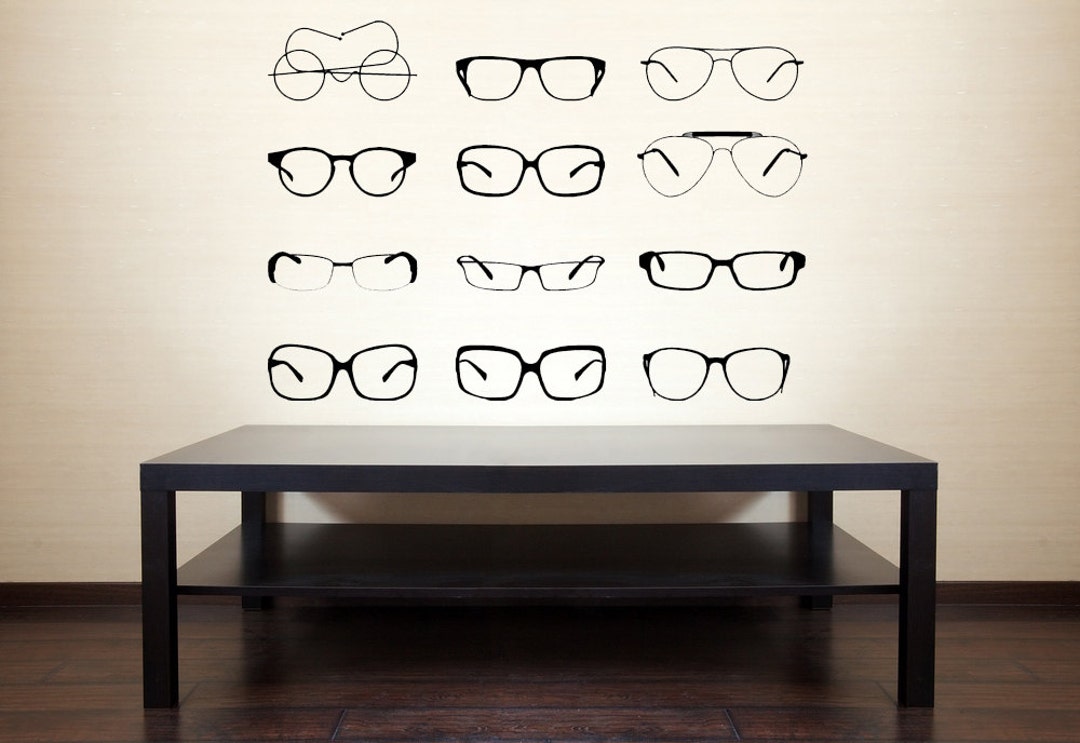 Eye Glasses Wall Decal, Optometry Decoration, Optometrist Decor, Office ...