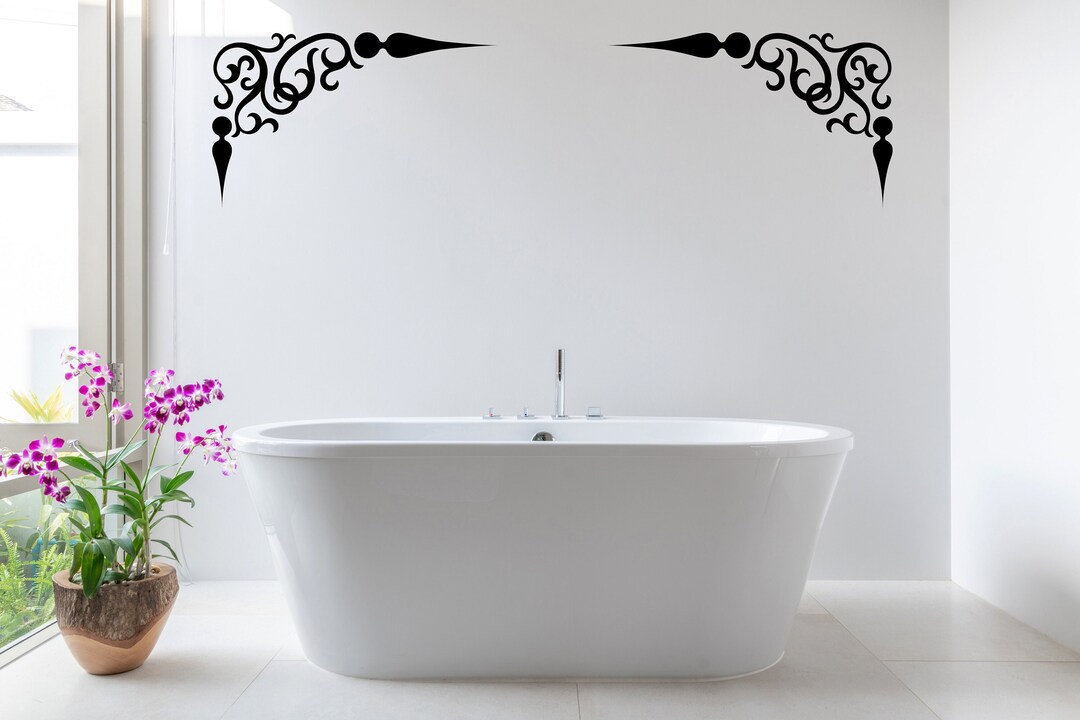Corner Wall Decal, Corners Art, Swirl Decorations, Scroll, Old World ...