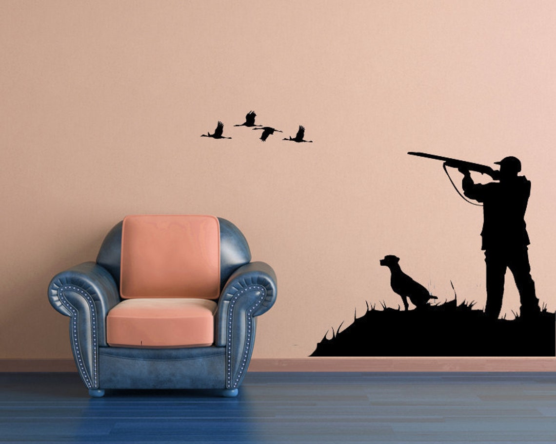 Hunting Decor Hunting Gifts for Men Hunter Wall Decal Bird | Etsy