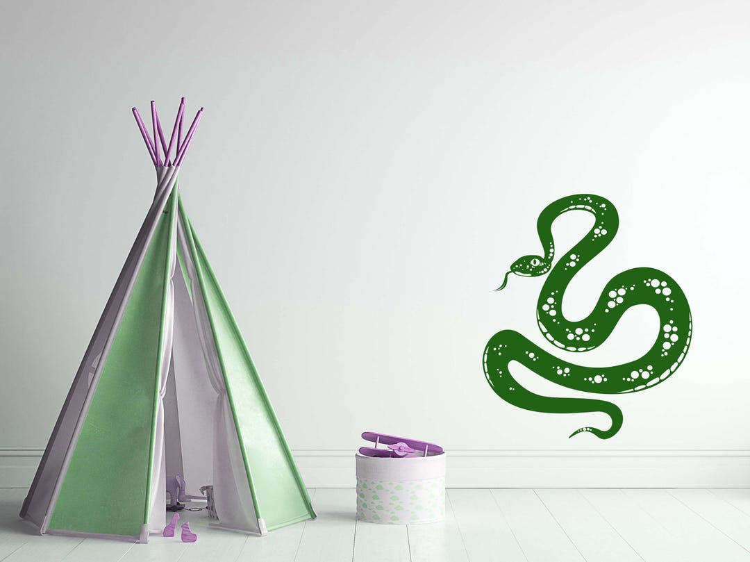 Snake Decal, Snake Wall Art, Reptile Decor, Snakeskin Wall Decal, Snake ...