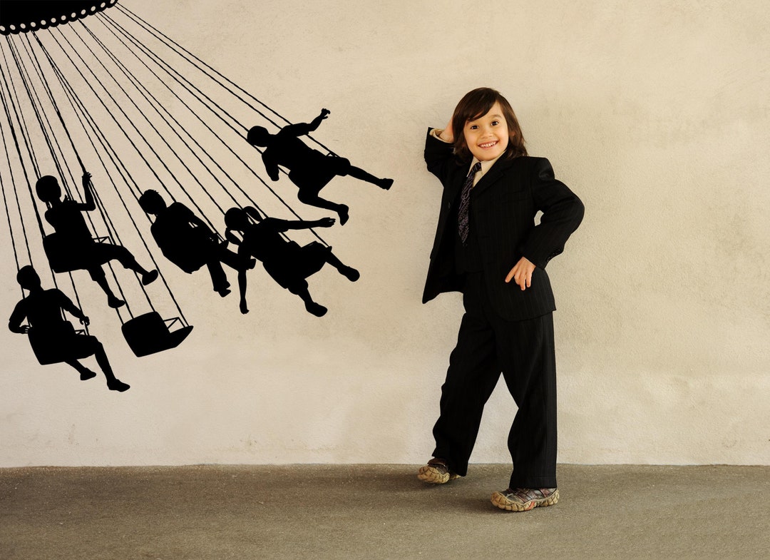 Amusement Park, Swing Ride Wall Art, Carnival Decal, State Fair Wall ...