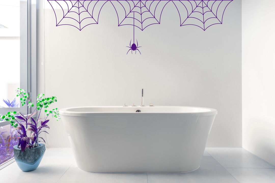 Spiderweb Backdrop Decal, Spiderweb Wall Art, Spider Web Banner ...