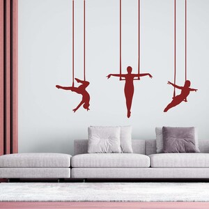 Trapeze Artist Wall Decal, Circus Wall Decor, Trapeze Art, Cirque Du ...