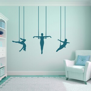 Trapeze Artist Wall Decal, Circus Wall Decor, Trapeze Art, Cirque Du ...