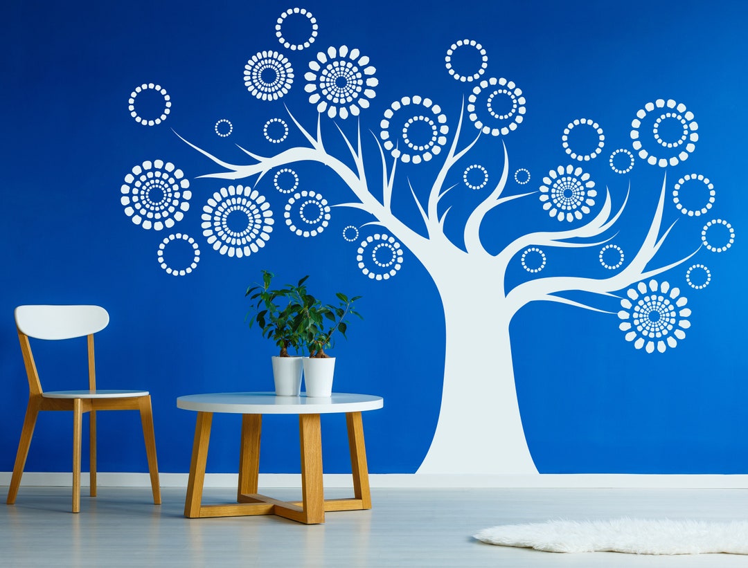 Tree Wall Decal, Whimsical Tree Art, Tree Nursery Decor, Burtonesque ...
