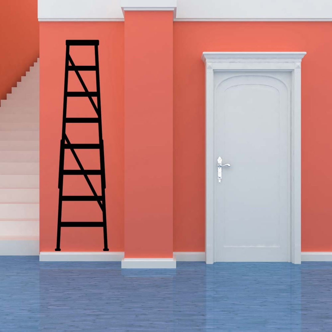 Ladder Decor, Ladder Decal, Artist Gifts, Construction Decoration ...