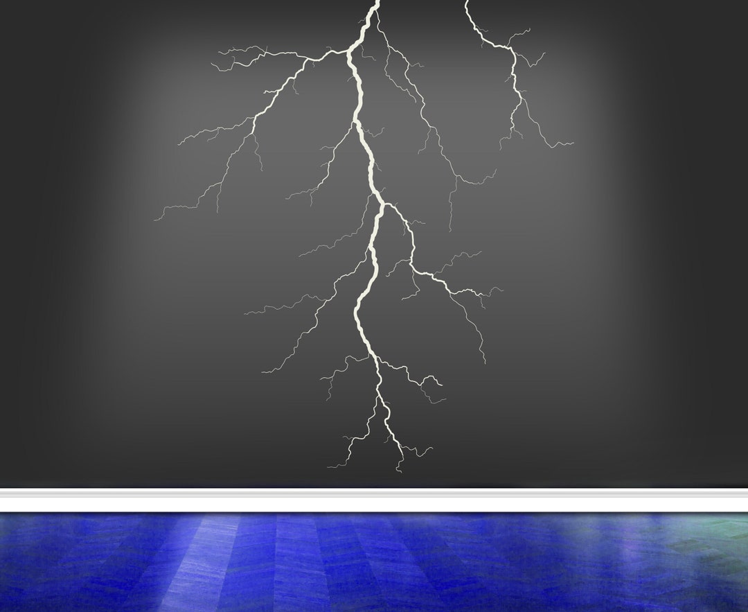 Lightning Bolt Wall Decor, Lightning Wall Art, Lightning Wall Decal ...