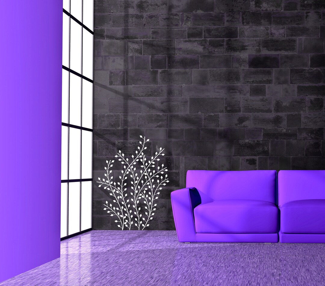 Plant Wall Decal, Corner Wall Decals, Corner Wall Art, Plant Decor ...