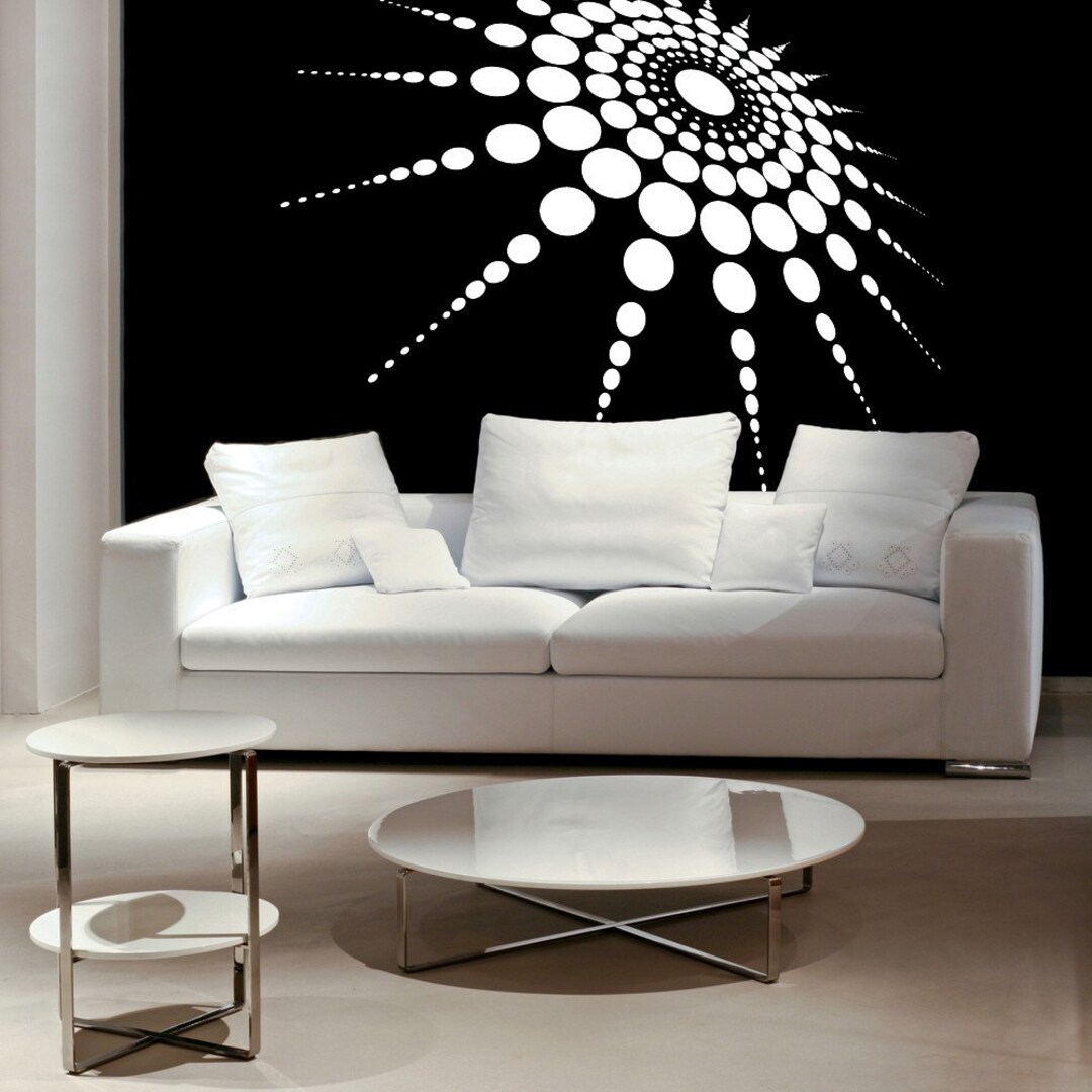 Sunburst Wall Art Starburst Wall Decal 3D Design Retro - Etsy