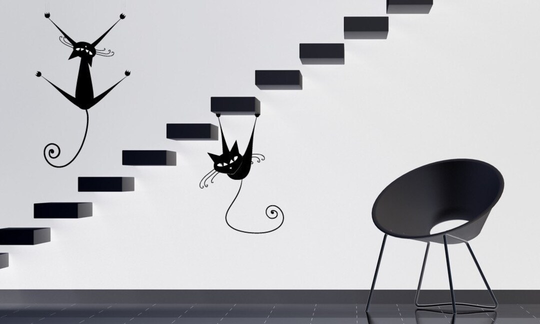 Cat Decal Cat Wall Art Cat Decoration Vet's Office Cat - Etsy