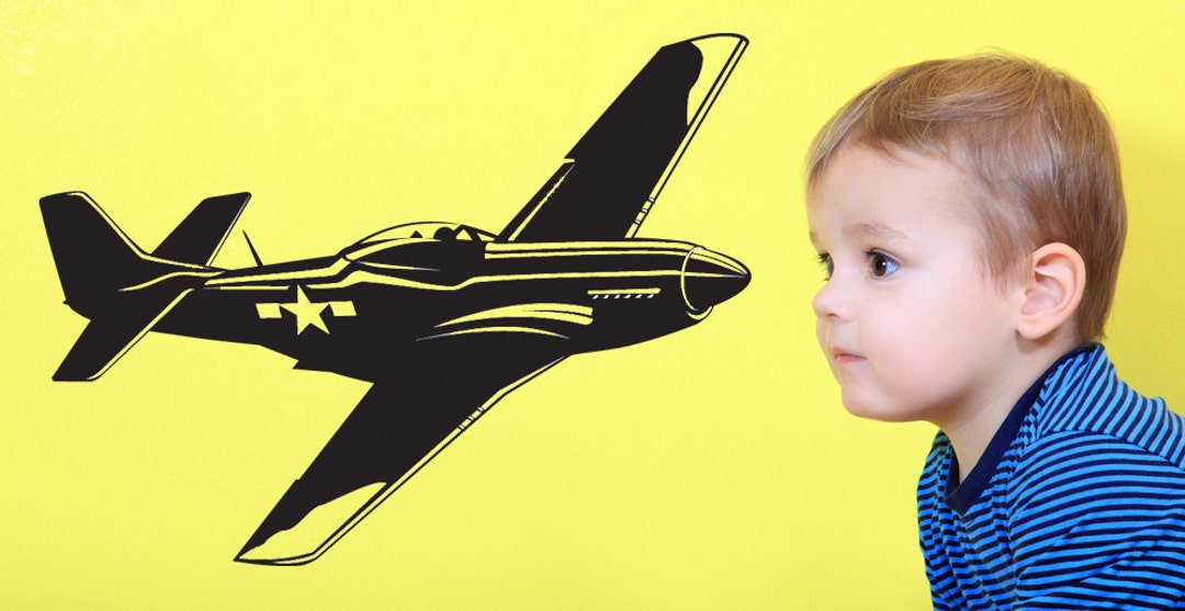 P-51 War Plane, Mustang Fighter Aircraft, WWII Decor, Gifts Airforce ...