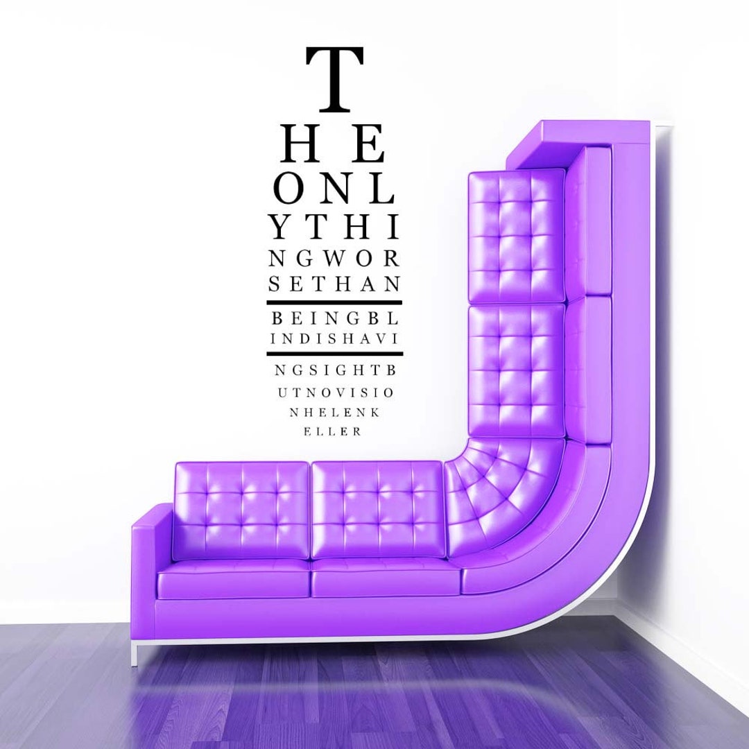 Snellen Eye Chart Wall Decal, Helen Keller Quote, Optometrist Decor ...