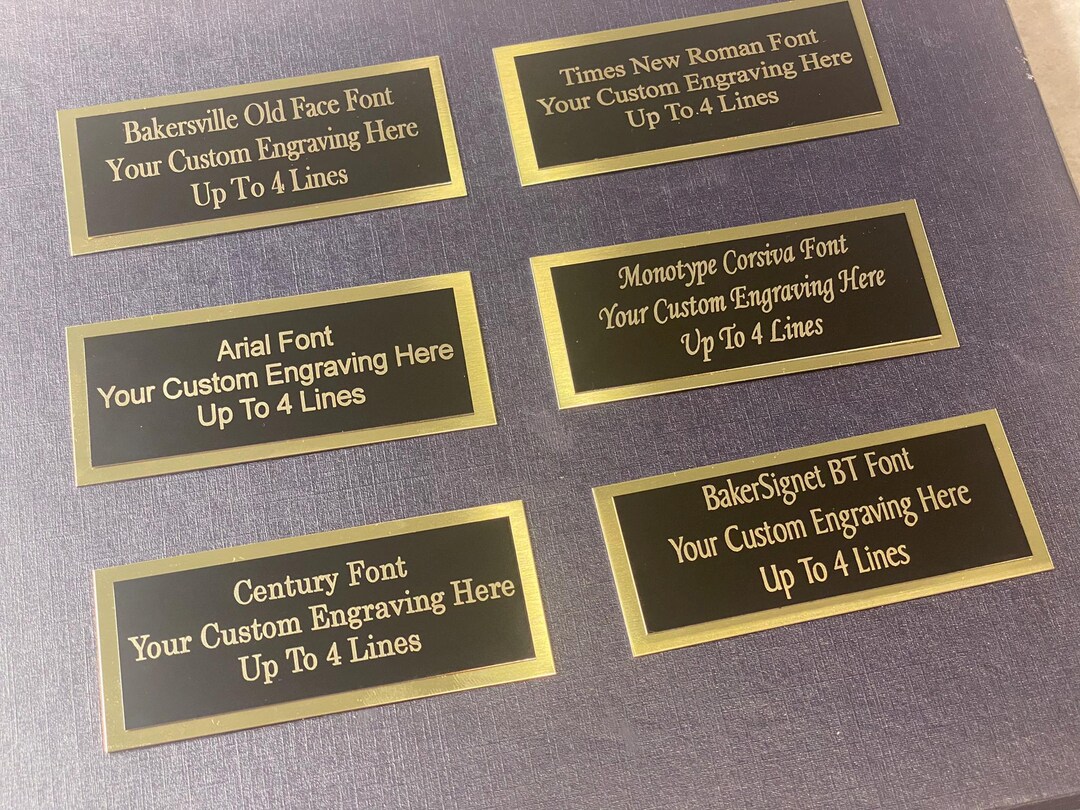 2 X 4 Engraved Aluminum Memorial Urn Plate – Black With Gold Engraving ...