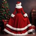 Elegant Lady Santa Red Velvet Gown: Costume for Women - Etsy