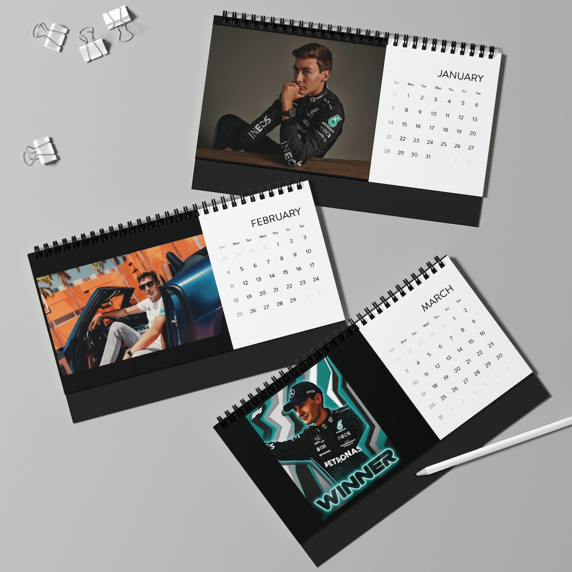 F1 Calendar George Russell Calendar Formula 1 Calendar, F1 Gifts - Etsy