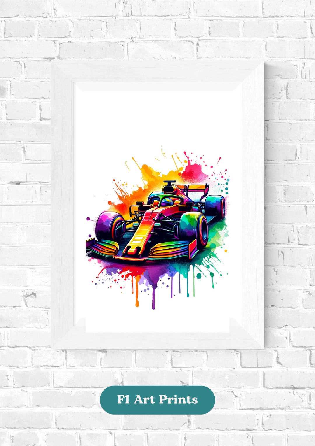 Colorful F1 Room Art Print - Digital Download Decor - Etsy