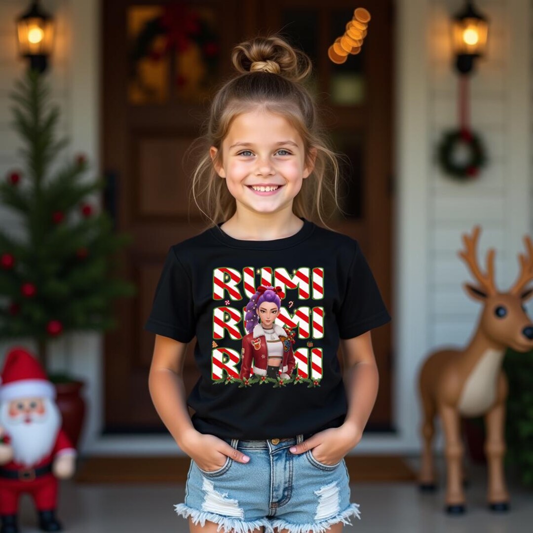 Christmas Rumi Kpop Demon Hunters Graphic Fan Favourite Tshirts Huntrix ...