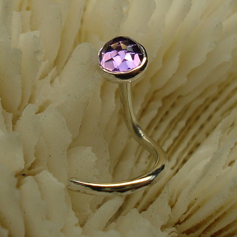 AMETHYST 3mm Nose Jewelry Nose Ring Nose Stud Nose Screw - Etsy