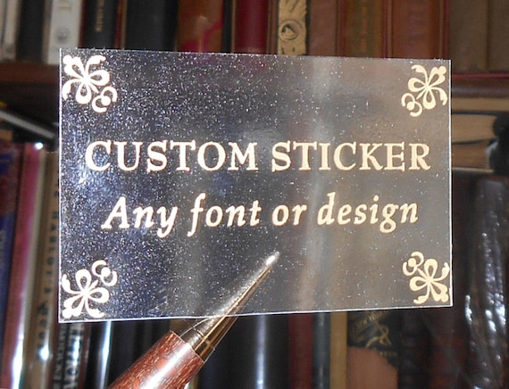 Clear Stickers Gold/silver Lettering & Designs Albums | Etsy