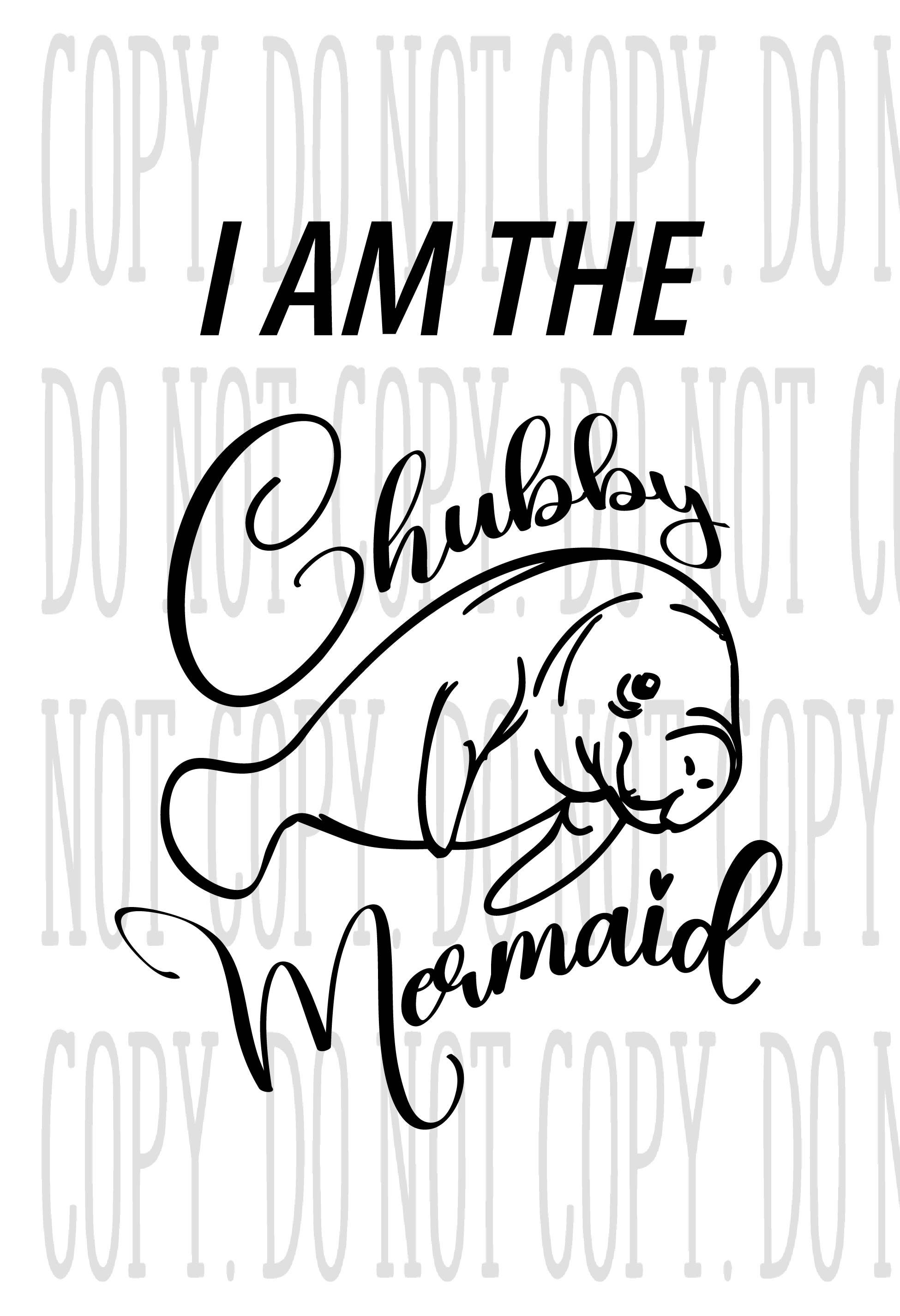 Chubby Mermaids Manatee SVG, JPEG and AI Files Included - Etsy