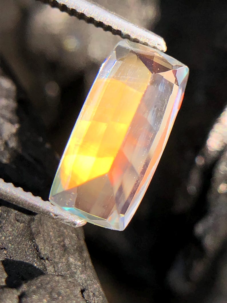 11.50x6.40 Mm Multi Fire Natural Madagascar Moonstone Long Cushion ...