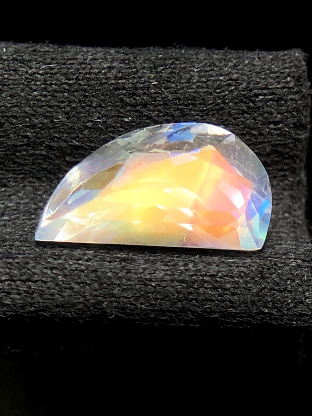 Natural Madagascar Fancy Cut Moonstone, 10.50x5.50 Mm Rainbow Fire ...