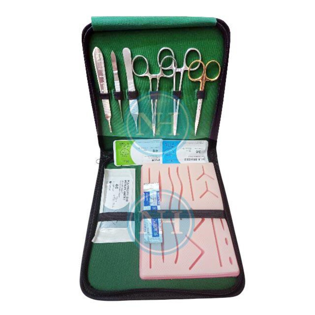 Student Basic Suture Practice Kit/training Kit 19 Pieces With Leather ...