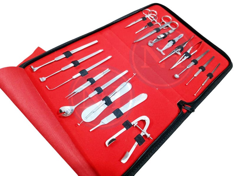 Ophthalmic Oculoplastic Surgery Set 20 Pcs Stainless Steel With Leather ...