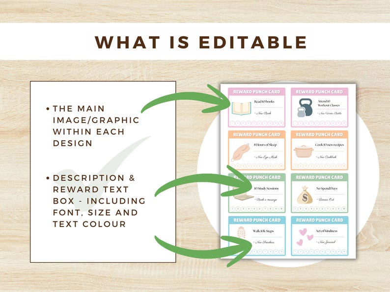 2026 Goal Punch Cards, Editable Template, Habit Tracker Cards, Loyalty ...