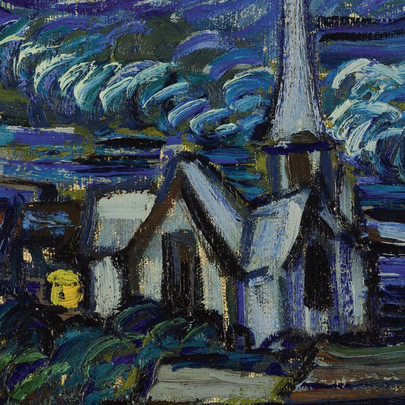 Starry Night by Vincent Van Gogh Digital Print 10000 X 7976 CMYK High ...
