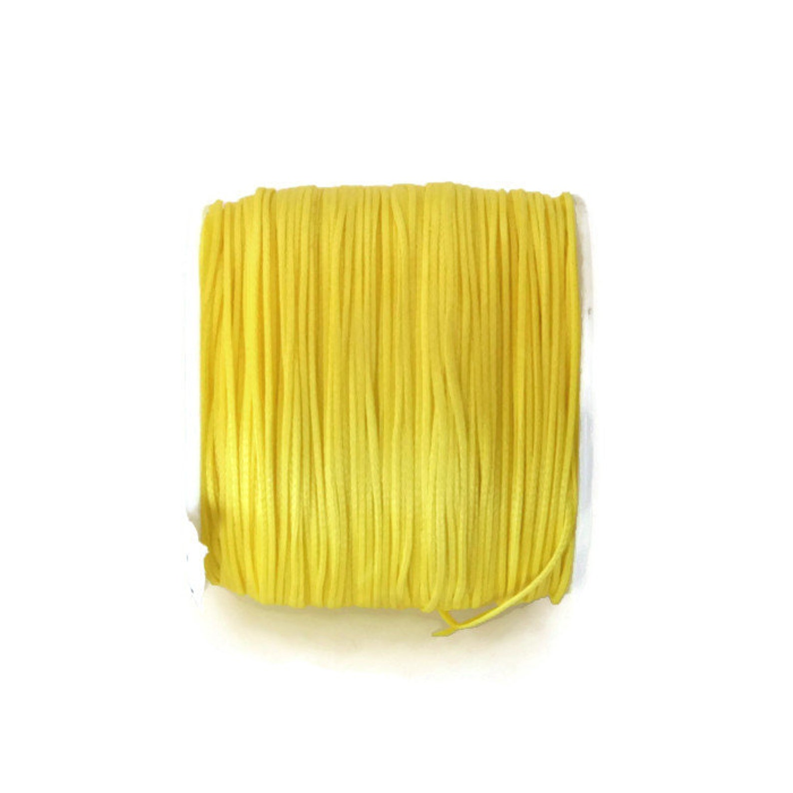 Neon Yellow Waxed Polyester Cord Neon Yellow Nylon Bead Cord - Etsy