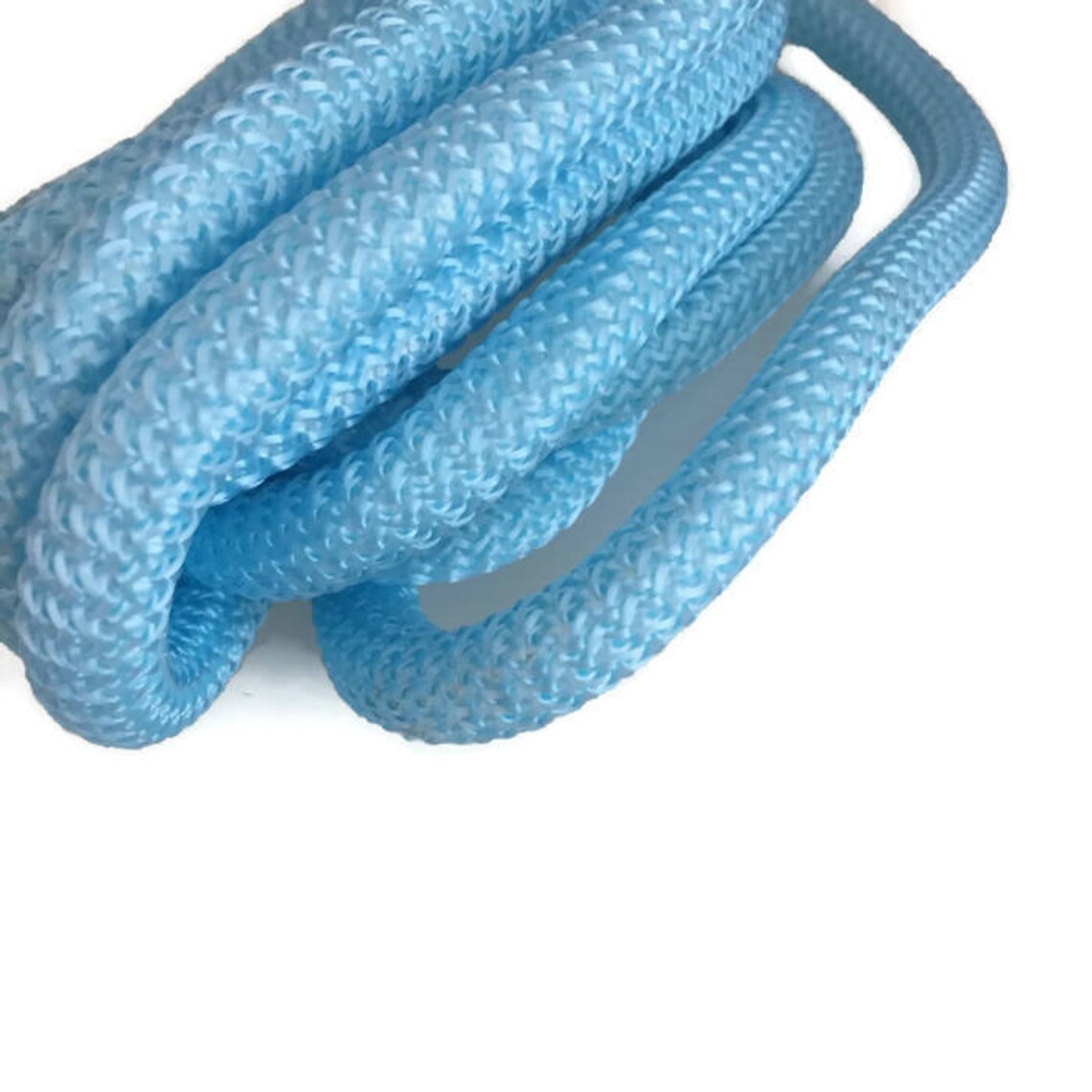 9-10mm Light Blue Braided Nautical Paracord, Blue Braided Rope Cord ...