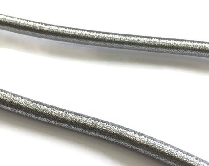 5mm Silver Metallic Cord, Silver Cord, Silver Thread Cord, Rubber Cord ...