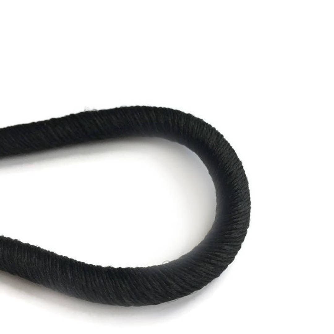 1m Black Fabric Cord, Thread Rope Cord, Wrapped Rope, Covered Wrap Cord ...