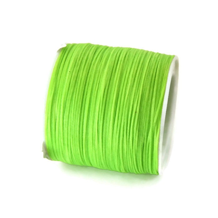 Neon Green Waxed Polyester Cord Neon Green Nylon Bead Cord - Etsy