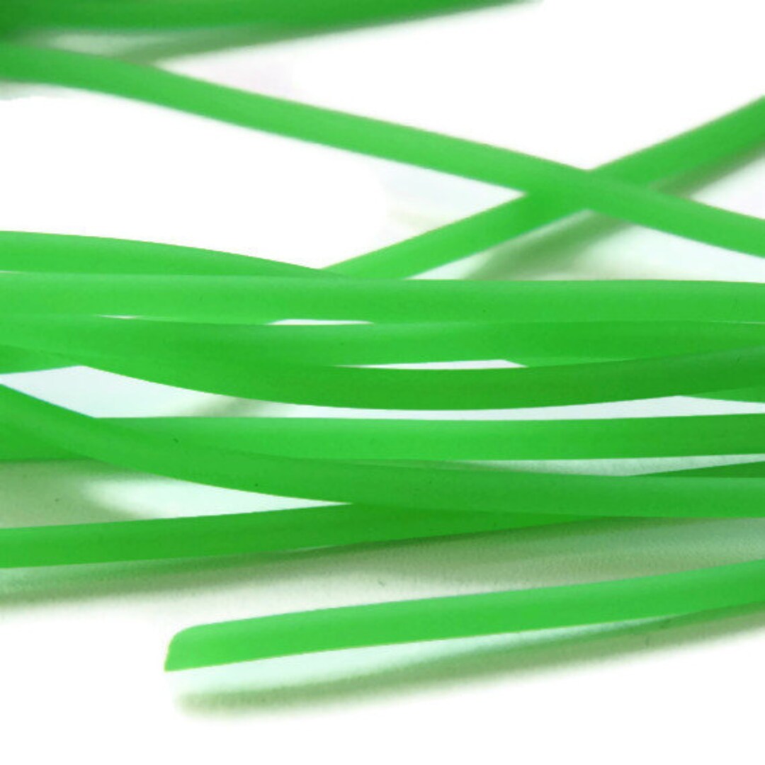 Rubber Cord 3mm in Green Color for Necklace or Bracelet - Etsy