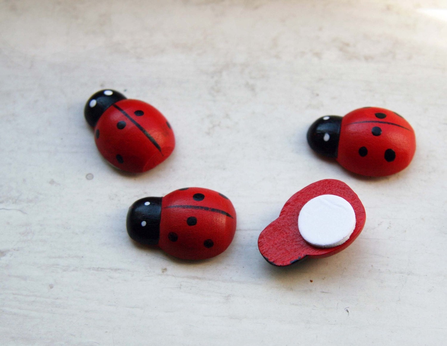 10 Large Ladybugs Wooden Stickers U 80 008 - Etsy