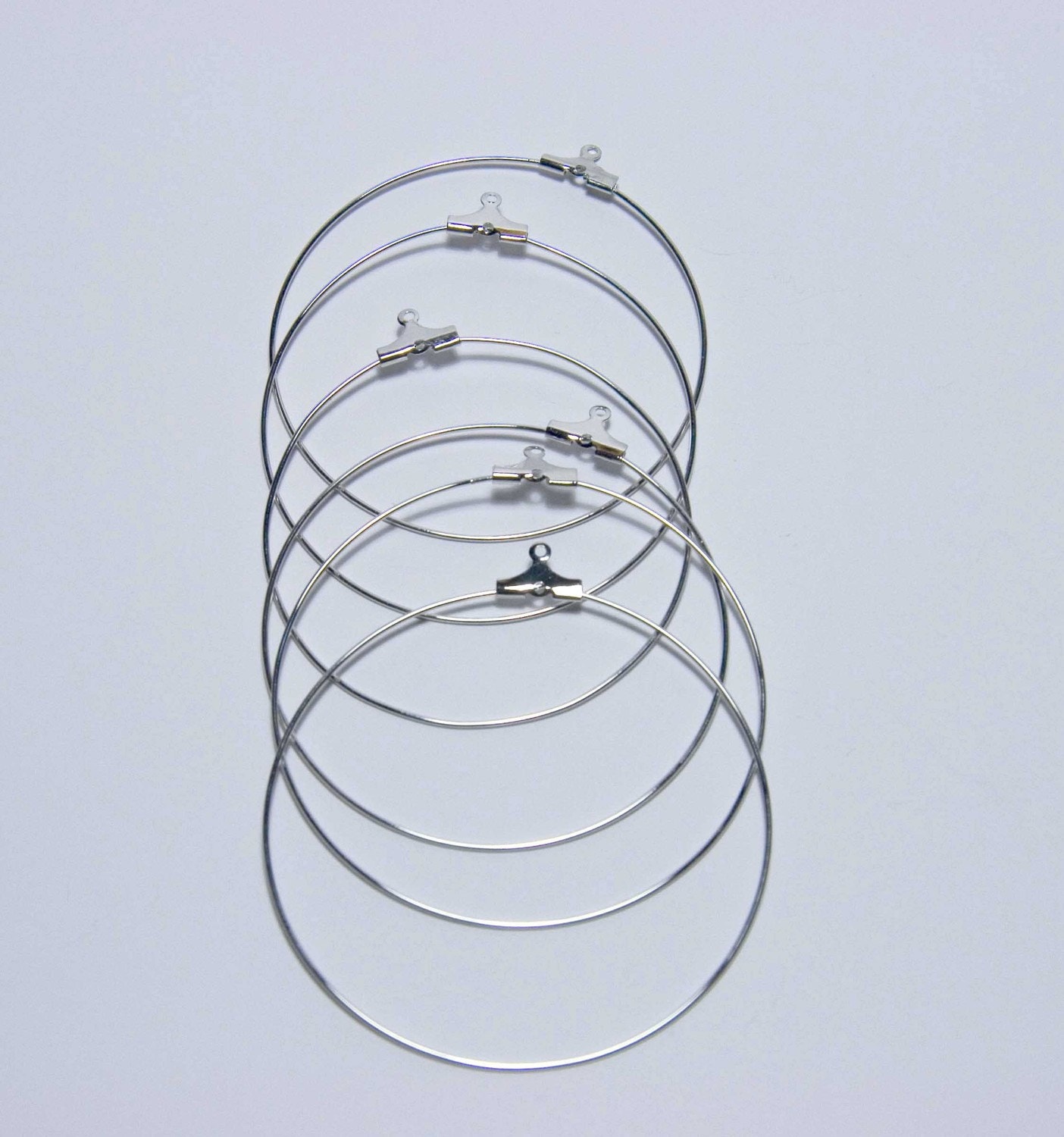 20 Beading Hoops Silver Earring Hoops Beading Hoops 40mm F 20 - Etsy