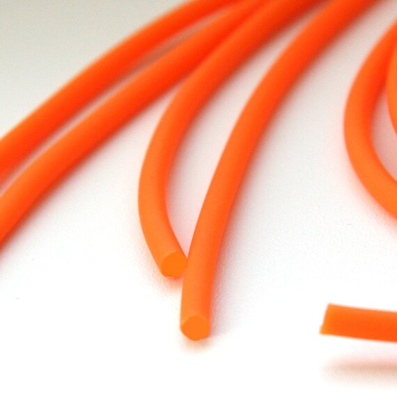1m Orange Rubber cord 2mm Solid Rubber Cord Pvc Cord S 40 | Etsy
