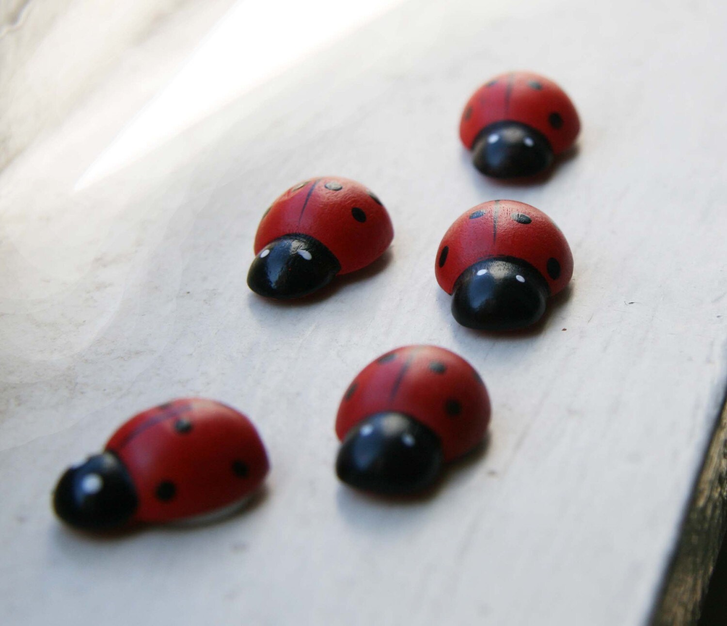 10 Large Ladybugs Wooden Stickers U 80 008 - Etsy