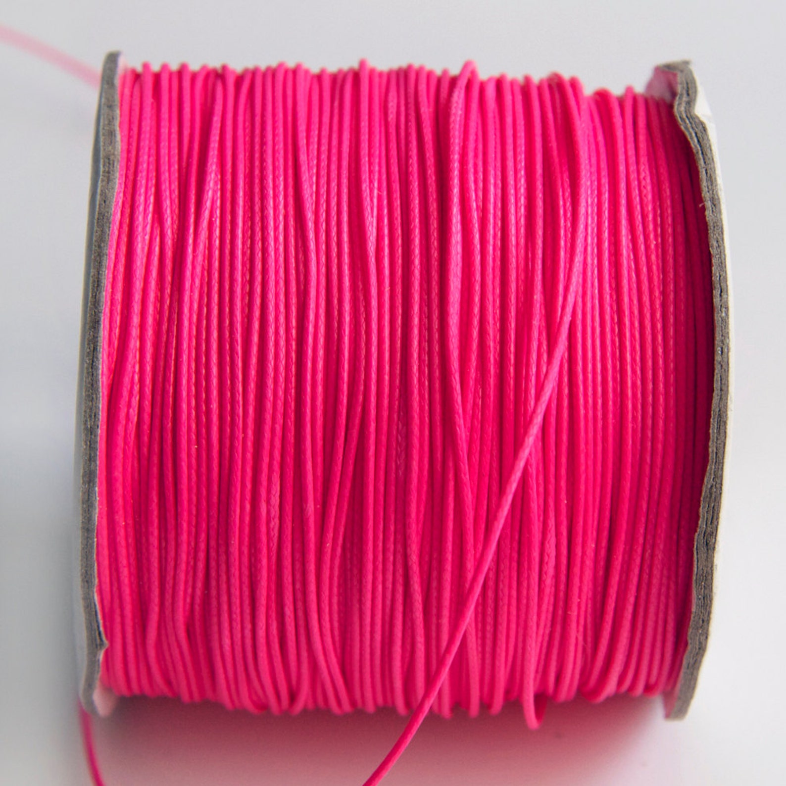 Neon Pink Macrame Cord Waxed Cord Polyester Thread 0.8mm 10m 11yards S ...