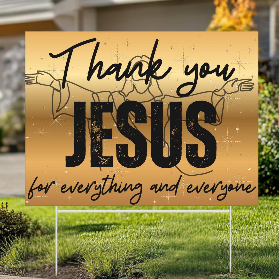 Thank You Jesus Yard Sign – Christian Christmas Outdoor Sign ...