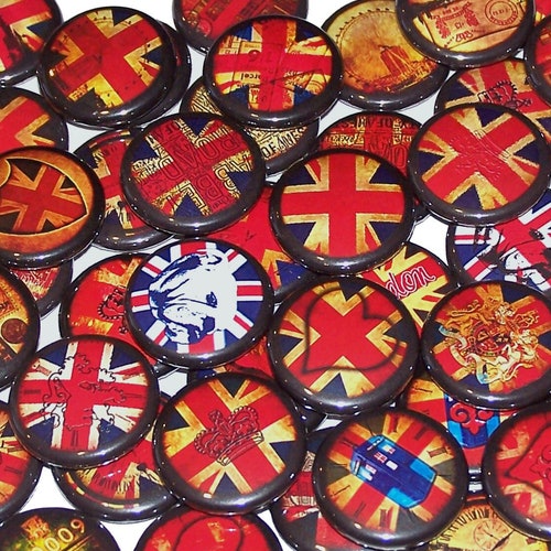 British Themed Party Favors Pins 10 Pack 1 or | Etsy