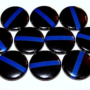 Thin Blue Line Pins 10 Pack Police Pinback Buttons Police - Etsy