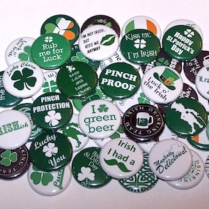 Irish St. Patrick's Day Pins 10 Pack Party Favor Buttons 1 or 1.5 or 2. ...